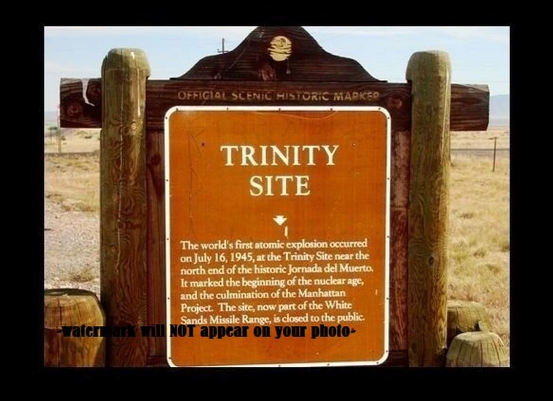 5x7 Trinity Test Site Marker PHOTO 1st Nuclear Bomb 1945 First Atomic ...