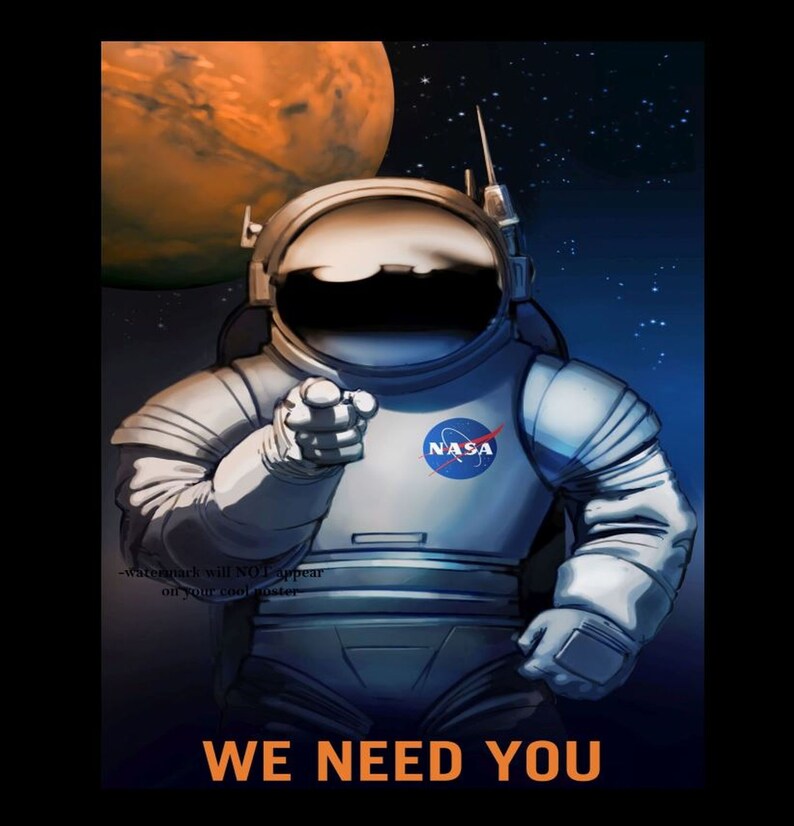 8x10 Mars Mission Poster PHOTO Exploration NASA Space Travel - Etsy
