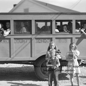11x14 1941 Old School Bus PHOTO Poster Kids Children Vintage Scene ...