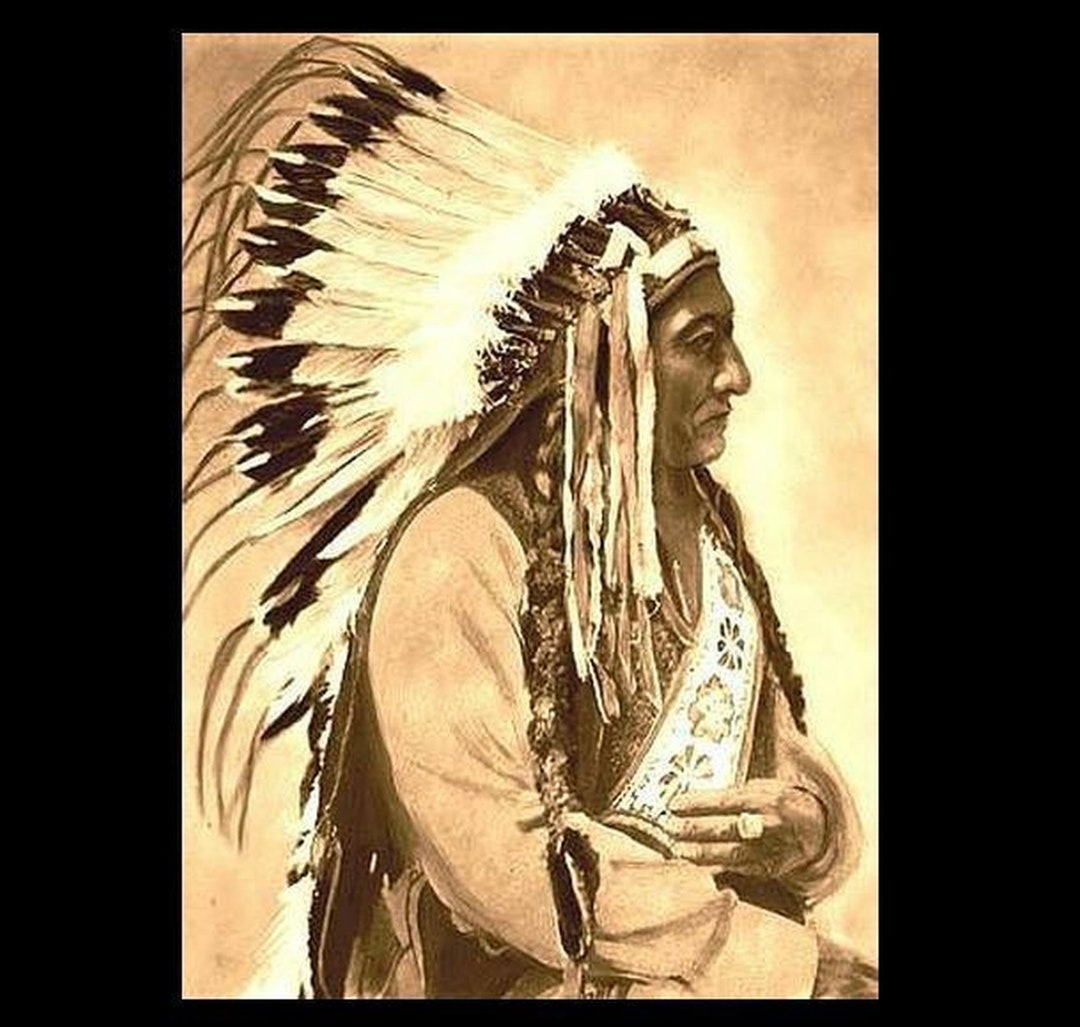 5x7 1885 Chief Sitting Bull PHOTO Portrait Lakota Indian, Battle of ...