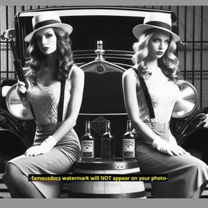 Sexy Prohibition Bootlegger PHOTO Gangster Girls Art Print Speakeasy ...