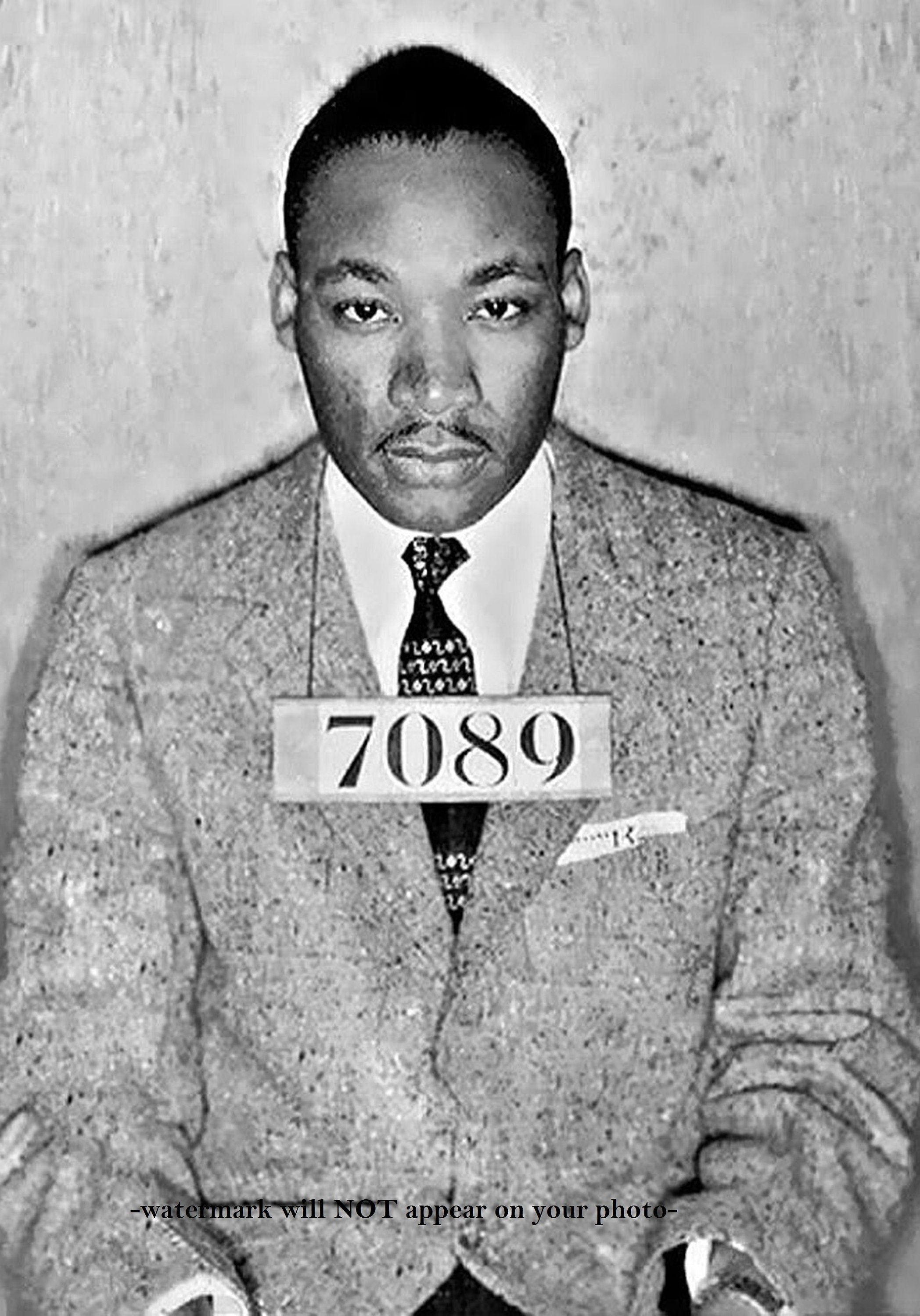 5x7 Martin Luther King Jr Arrest PHOTO Mug Shot Montgomery Black Civil ...