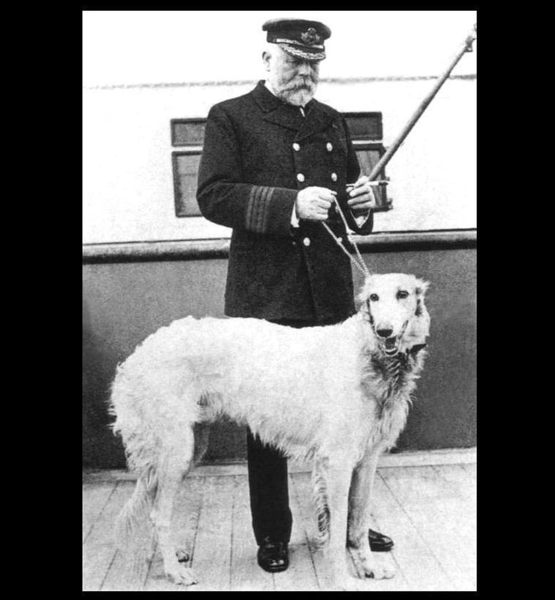 4x6 Titanic Captain EJ Smith His Dog Ben PHOTO Tragic Ship Sinking ...