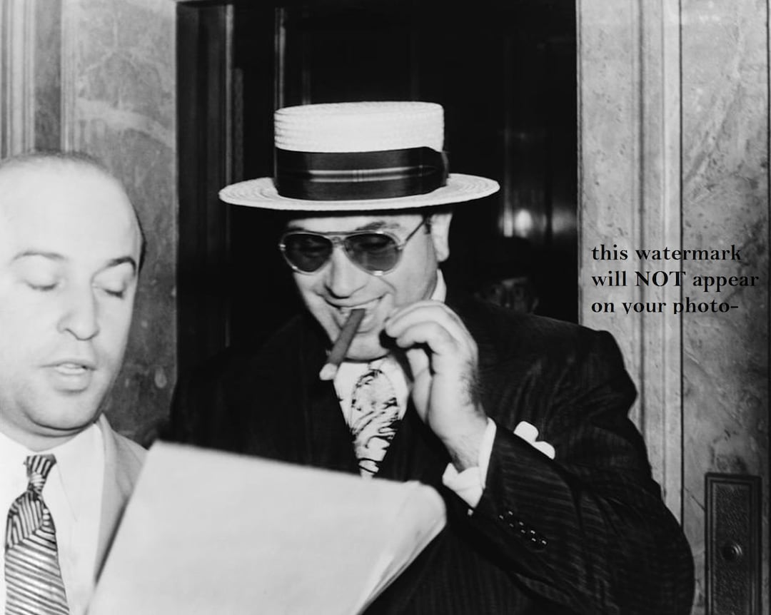 1941 Al Capone Cigar Smile PHOTO Great Depression Chicago Gangster ...