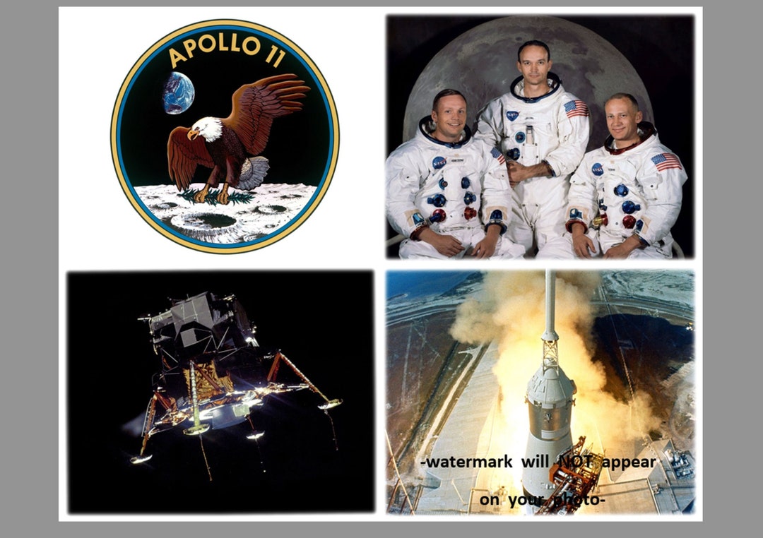 8x10 Apollo 11 Crew Mission PHOTO Collage POSTER First Moon Landing ...