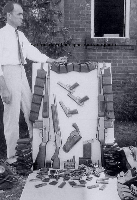 1934 Bonnie & Clyde Guns Stash PHOTO Gangsters Guns Ammo in | Etsy