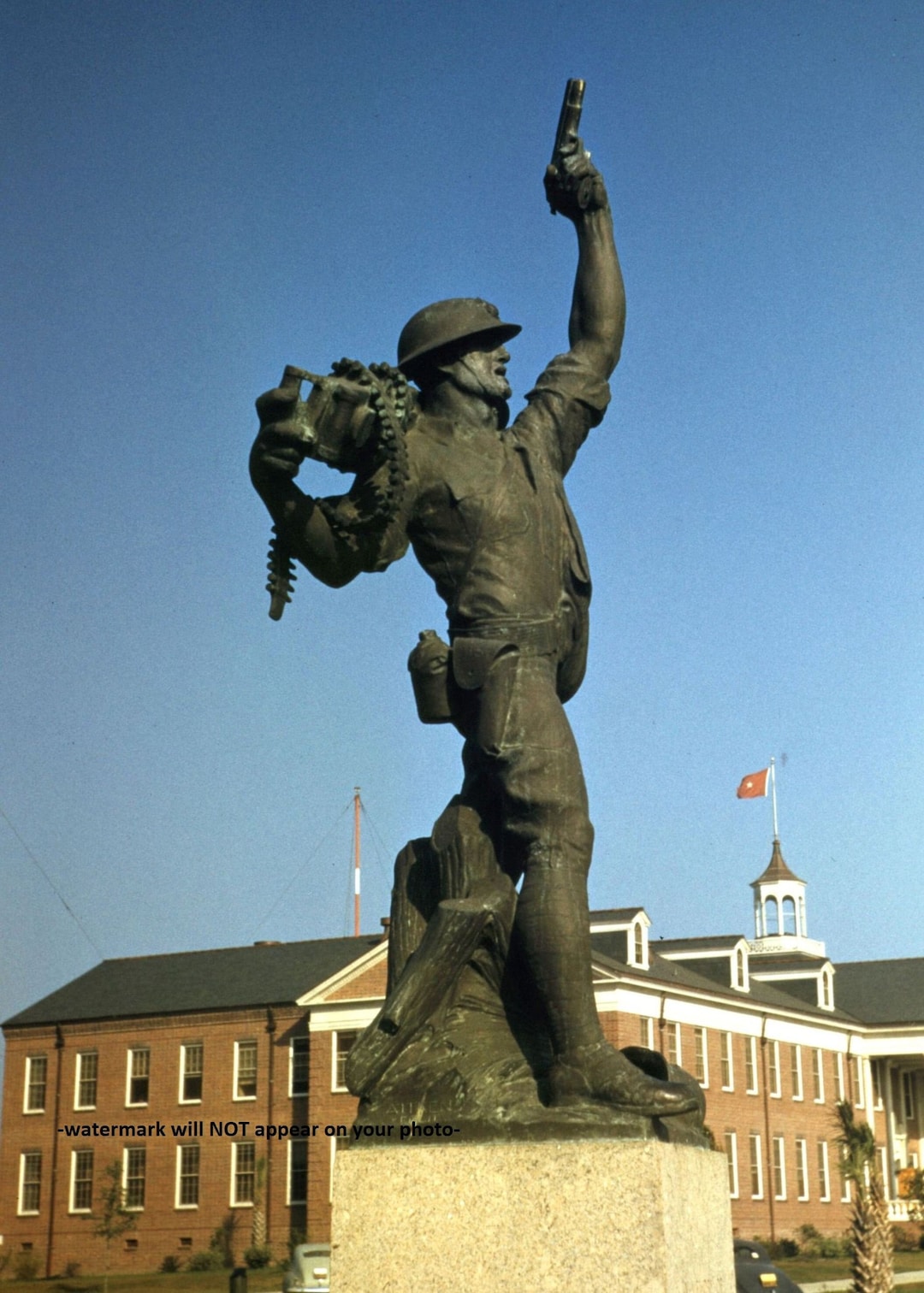 5x7 Marine Corps Iron Mike PHOTO Parris Island Statue Recruit Station ...