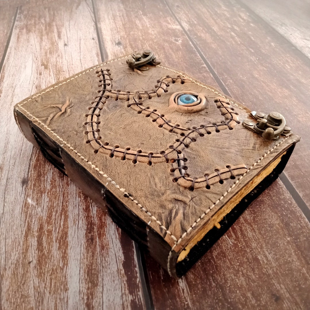 Hocus Pocus Leather Journal, Evil Eye Notebook, Leather Sketchbook ...