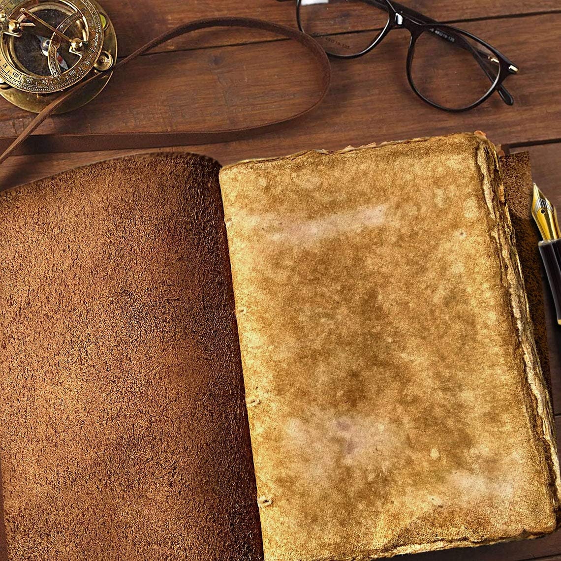 Vintage Leather Notebook Genuine Leather-bound Journal - Etsy UK