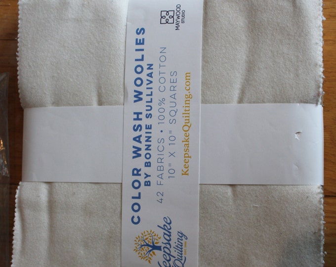 FLANNEL, Layer Cake, 10" Squares, Color Wash Woolies by Bonnie Sullivan ...