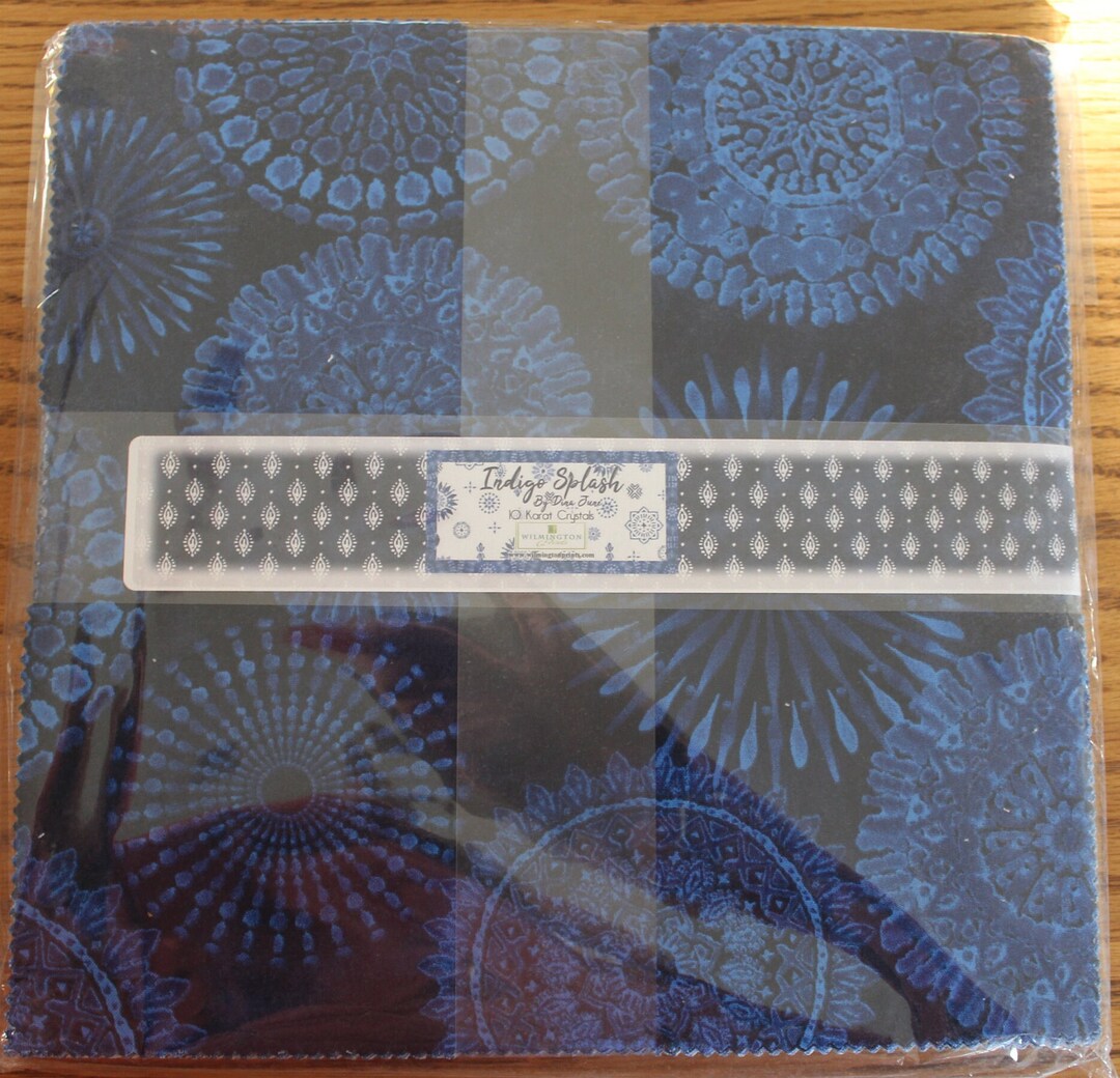 Wilmington Indigo Splash by Dina June 10 Karat Crystals Layer Cake 10 ...