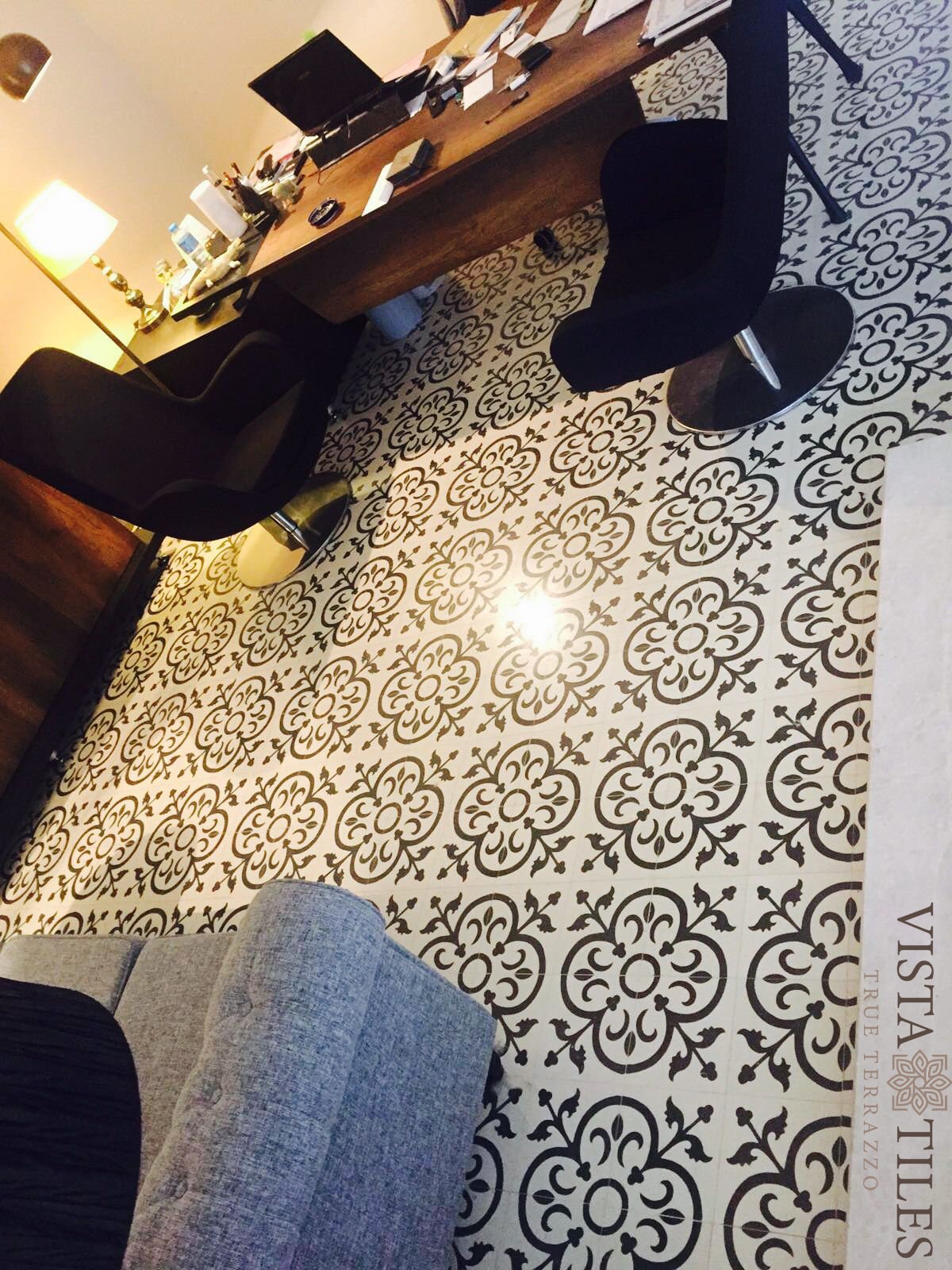 Black and White Arabesque Floor Tile 1 Sqm2 (10 Sqf ) ,set of 1 M2 ,25 ...