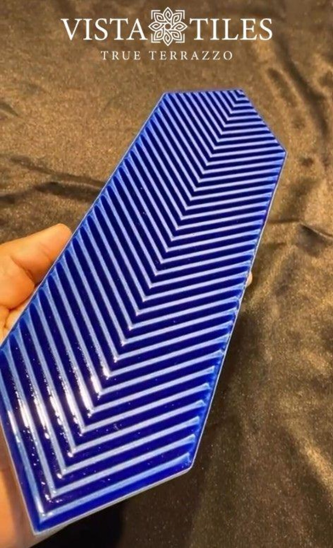 Cobalt Striped Bella Tile , Elegant Wall Tiles , Cobalt Blue Striped ...