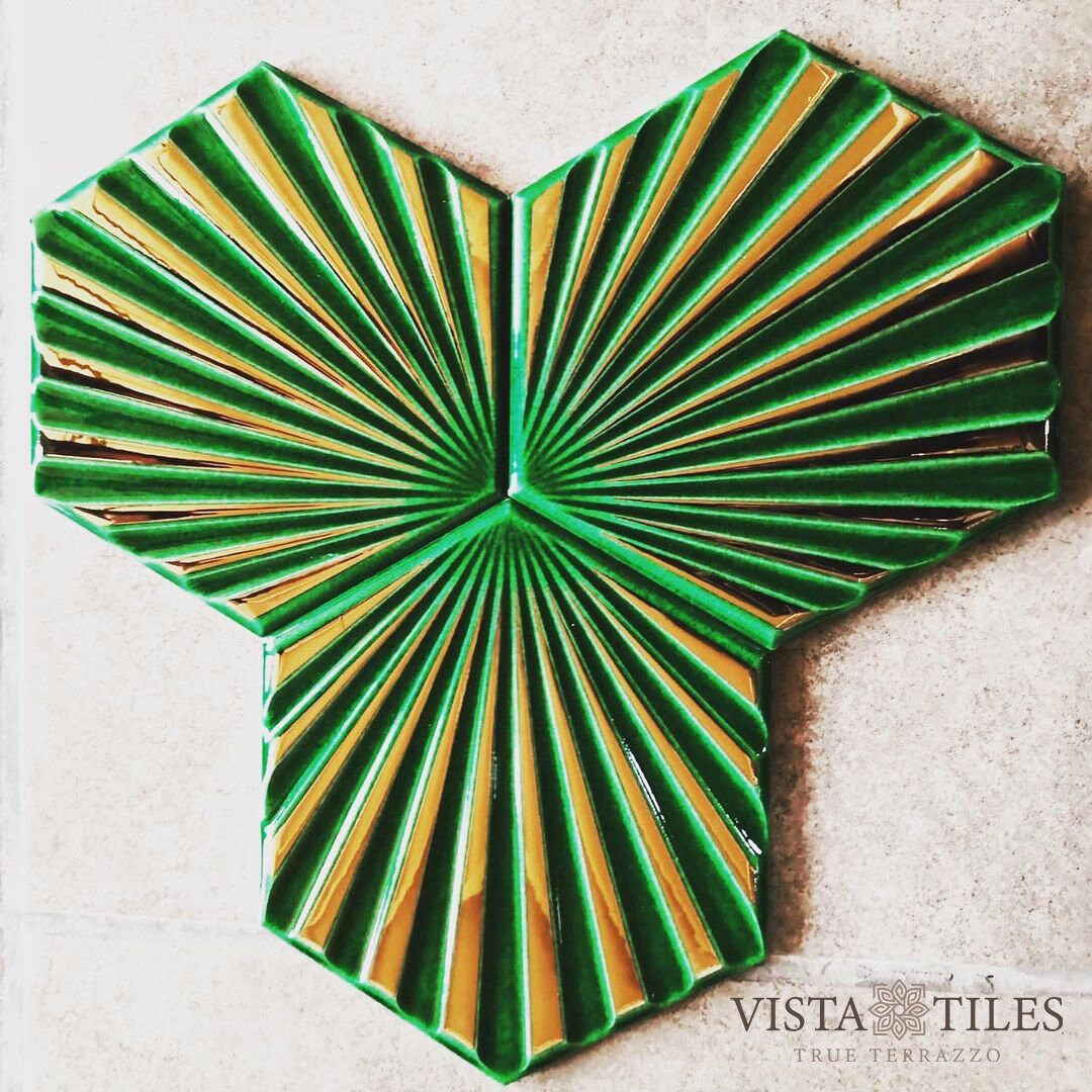 Ray Hexagon Gold Relief, Handmade Tile Ceramic ,wall Tile,bathroom Tile ...