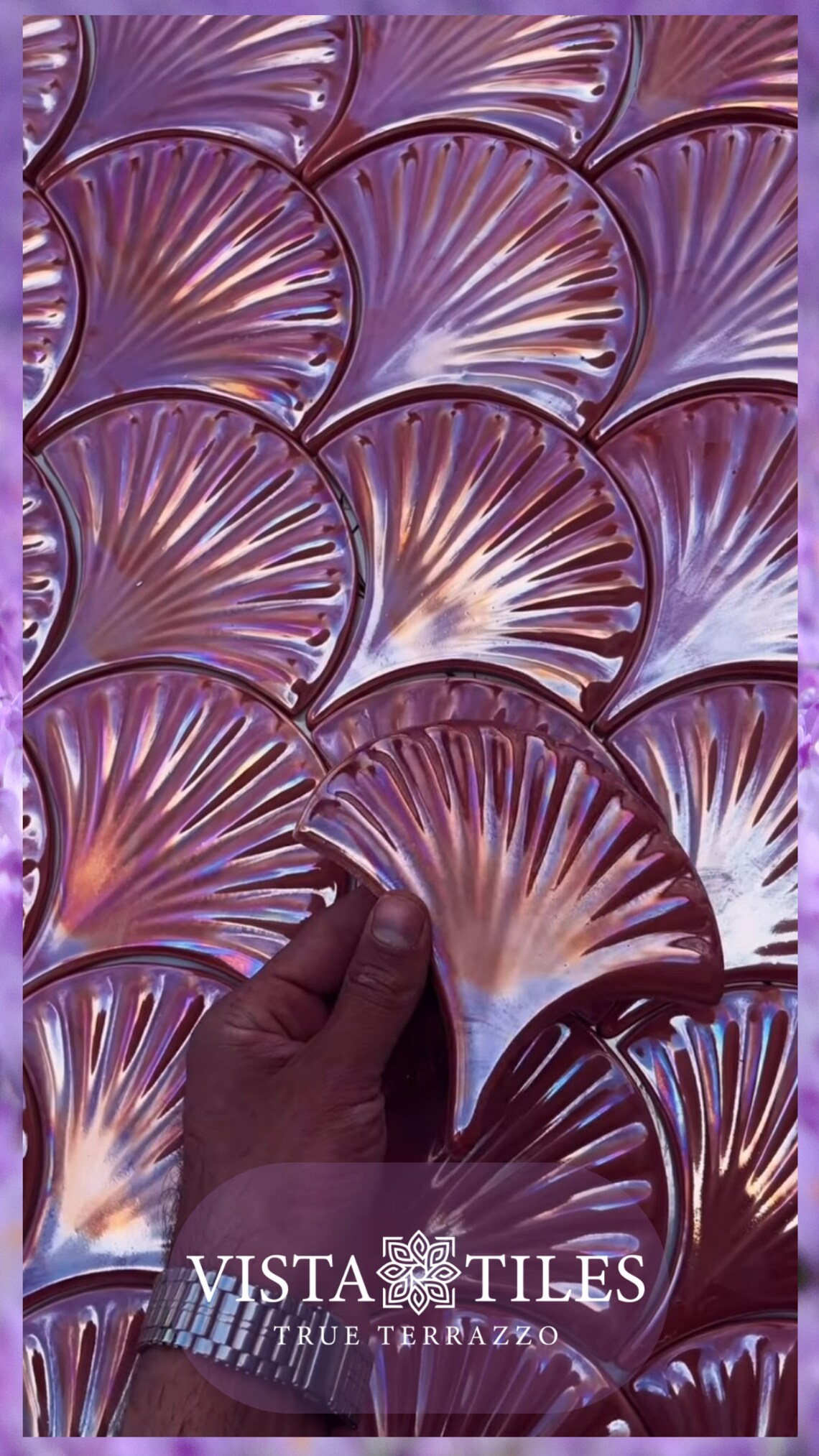 Mosaic Wall ,special Production Pink Ceramic Fish Scale Pattern Tile ...