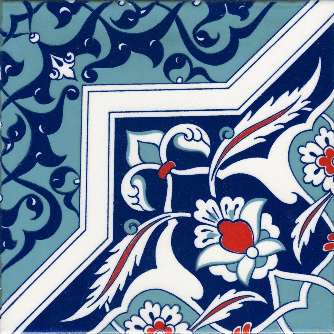 Turkish Ceramic Tile, Set of 25 Pcs (10sqf + 1 Sqm), Ottoman Tile,hamam ...