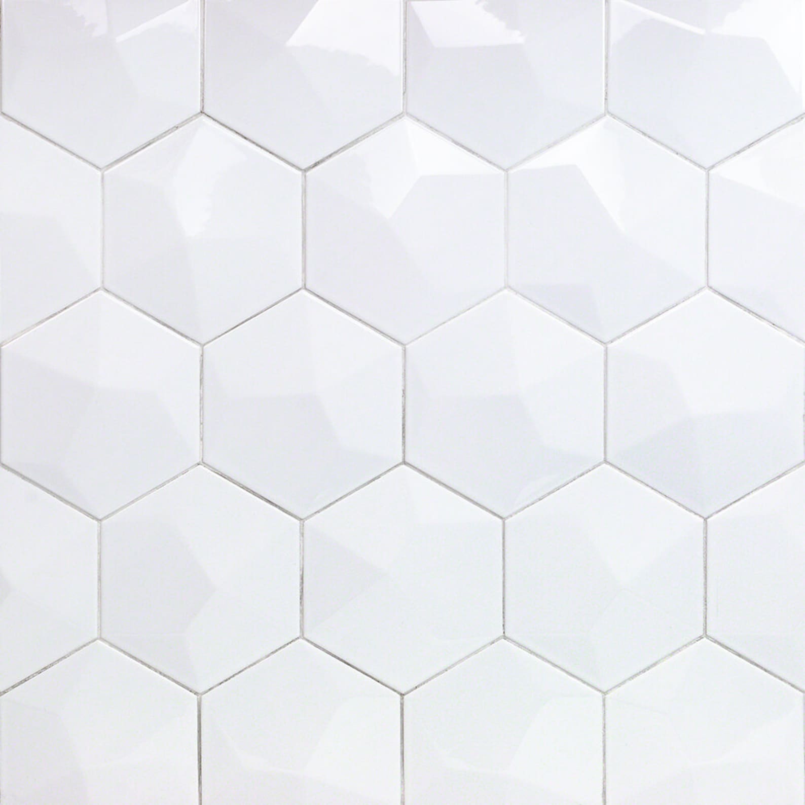 Plain White Hexagonal Pattern Tile Ceramic ,ottoman Seljuk Tiles ...