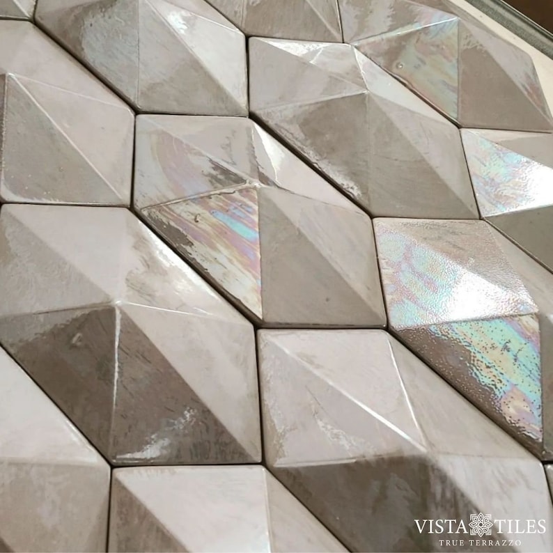 Diamonds Tiles,handmade Tile,natural Clay Tile, Beige Ceramic Tile ...