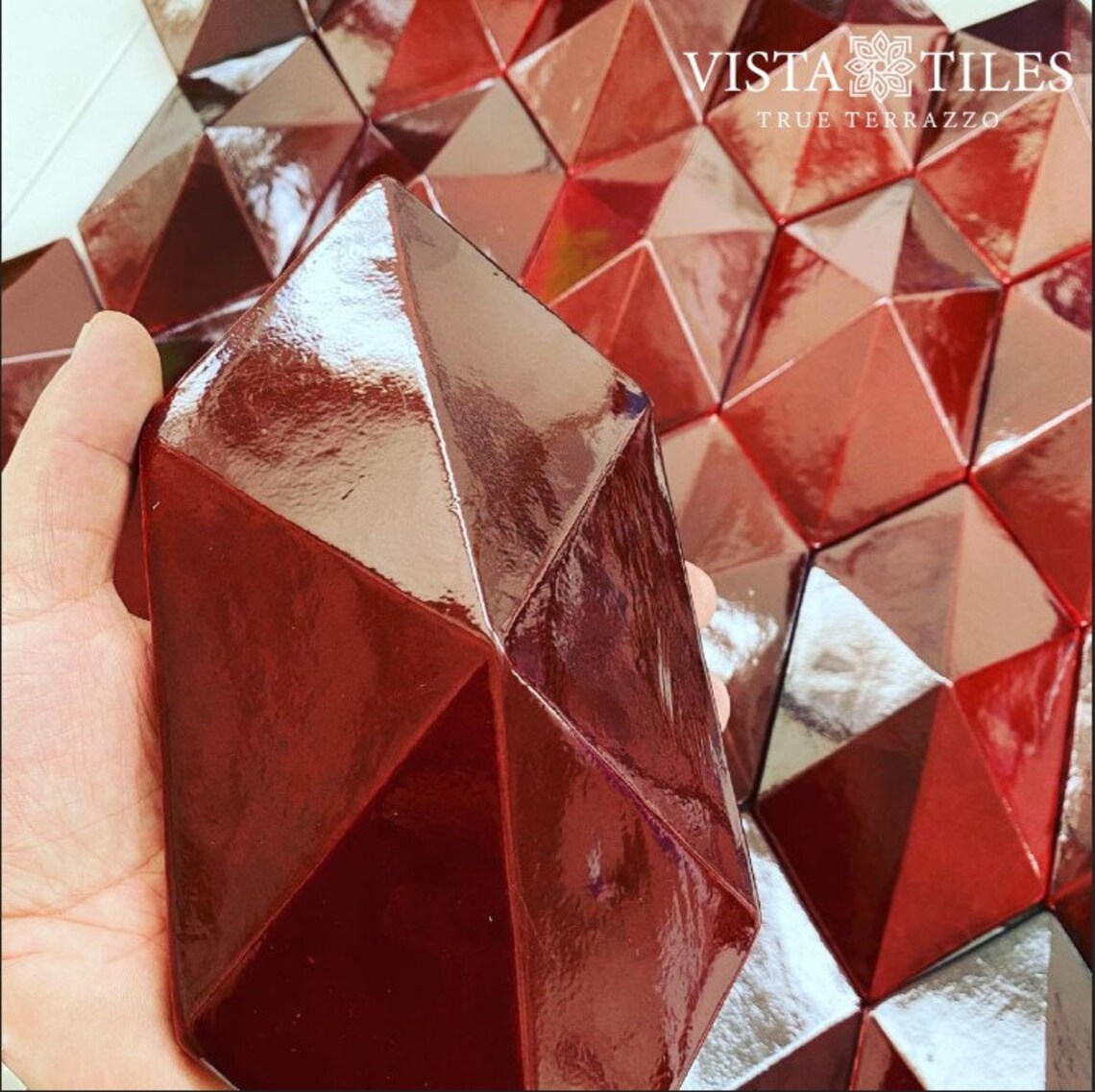 Diamonds Tiles,handmade Natural Clay Tile,diamond Red Ceramic Tile ...