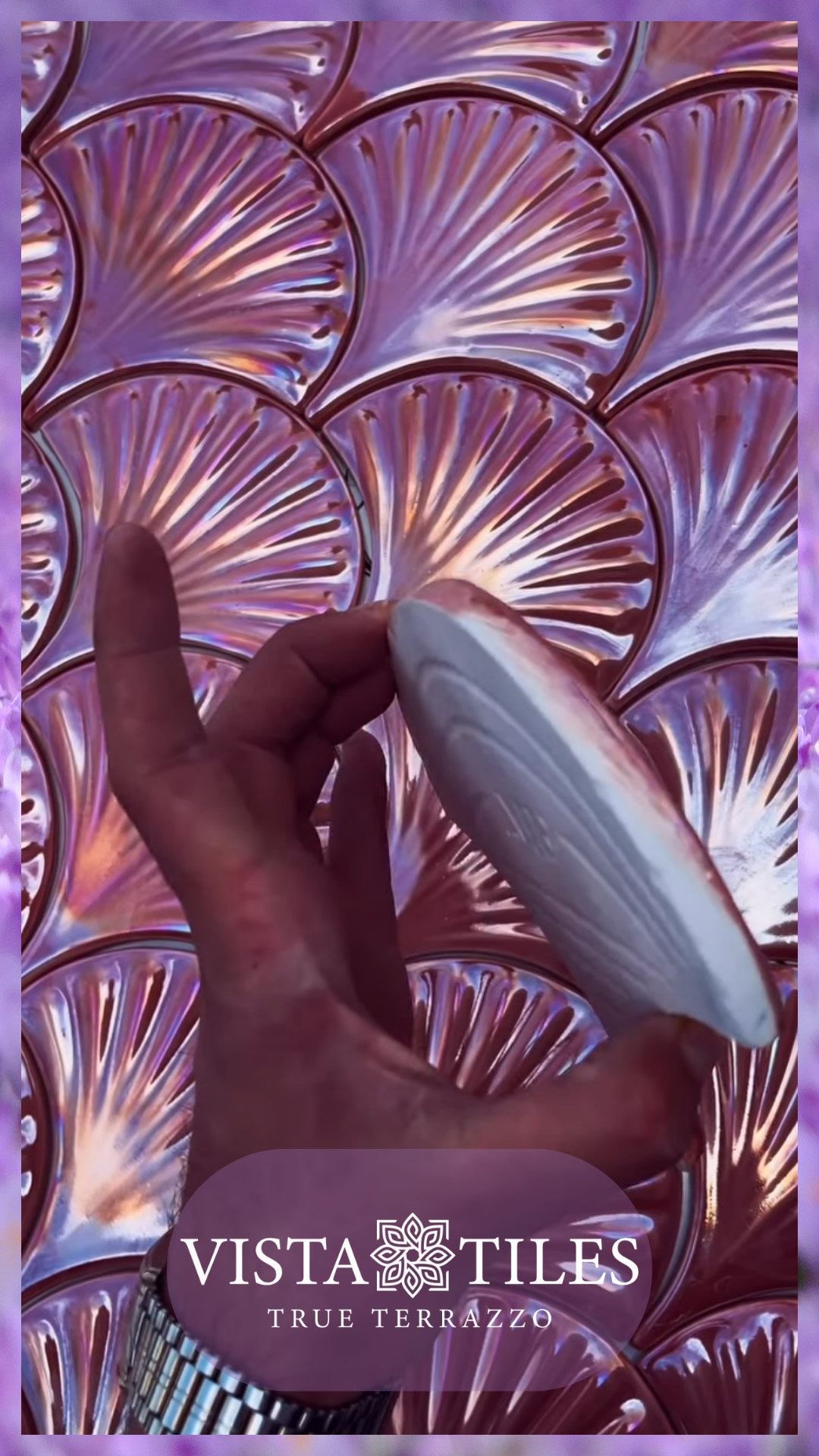 Mosaic Wall ,special Production Pink Ceramic Fish Scale Pattern Tile ...