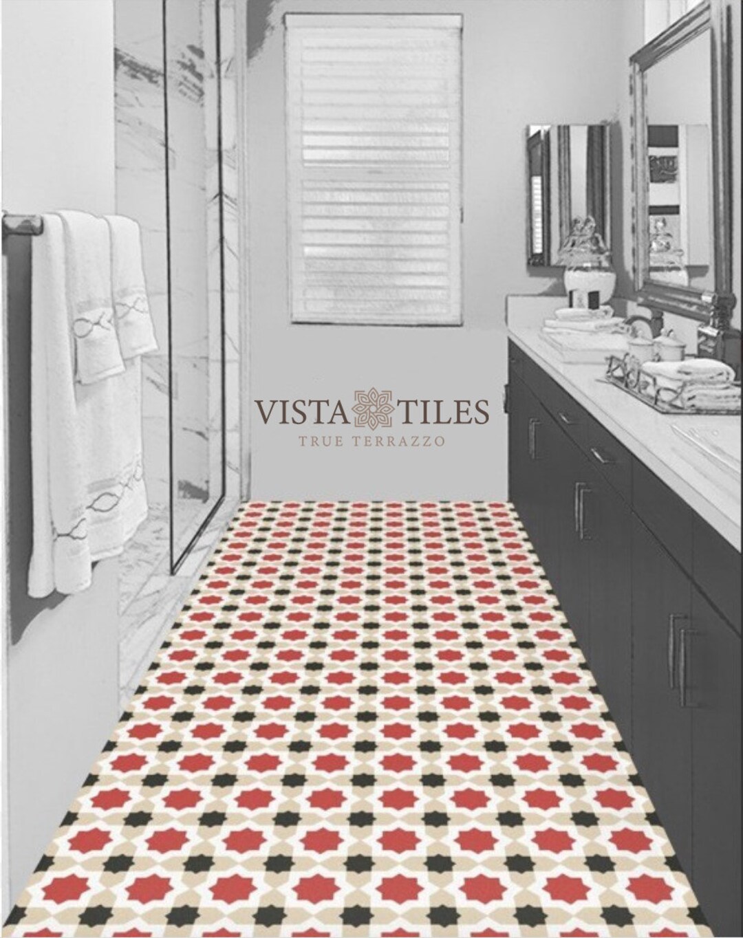 20×20 Hexagon Pattern Floor Tile , Unique Turkish Tiles,homemade ...