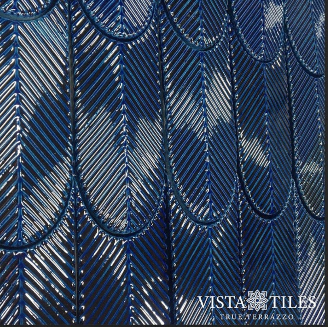 Palm Leaf Ceramic Tile Art Deco Backsplash Tile 1m2 97 - Etsy