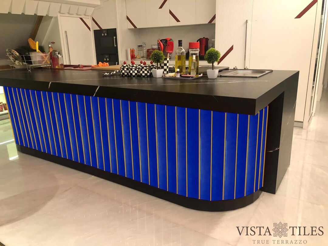 Bar Front Cobalt Tile Ceramic 09x100 ,ceramic Tile,tradition,handmade ...