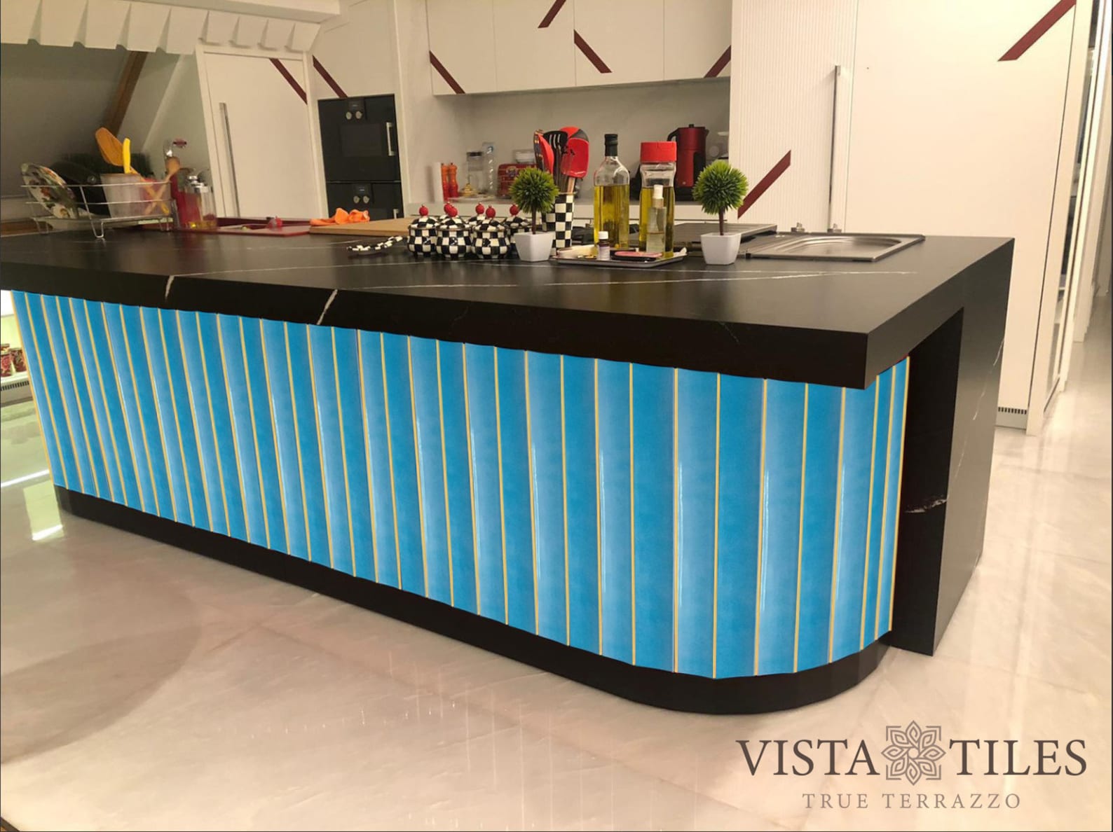 Turquoise Bar Front Corrugated Tile Ceramic 10X50 ,ceramic Tile ...