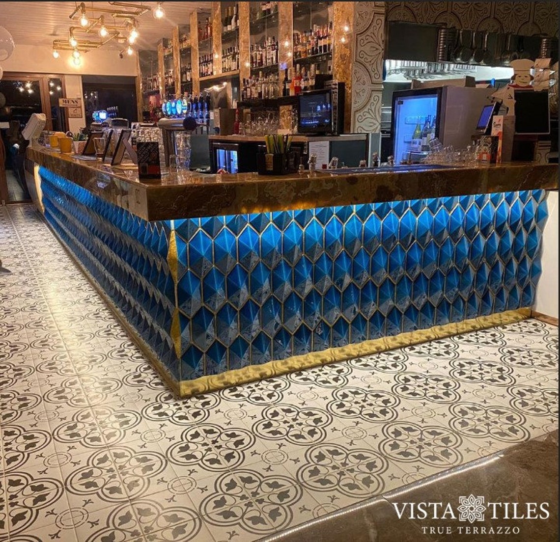 Diamonds Tiles,handmade Tile,natural Clay Tile,blue Ceramic Tile , Wall ...