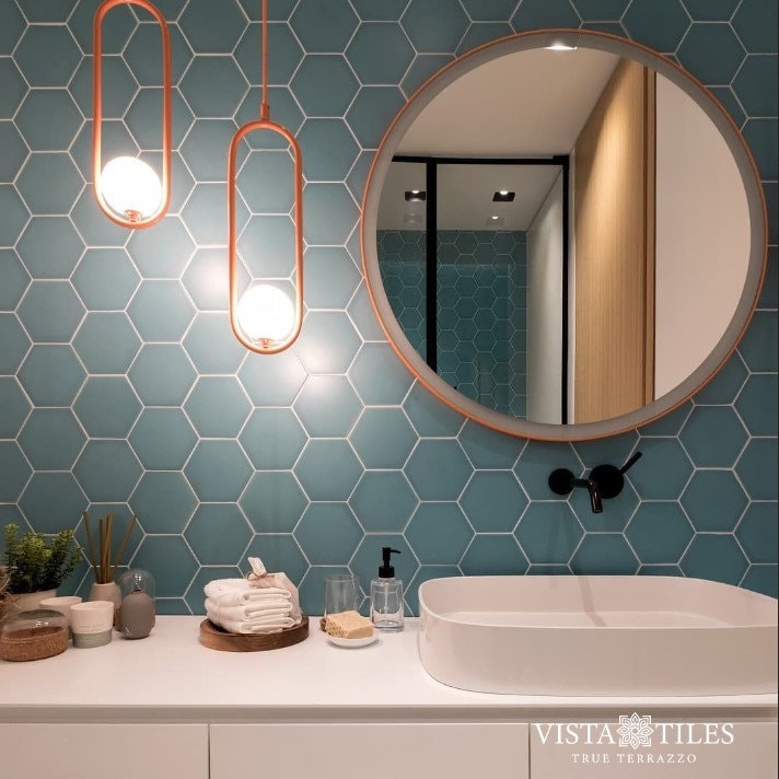 Bathroom Designs Our Hexagon Model , Plain Hexagonal Pattern Tile ...