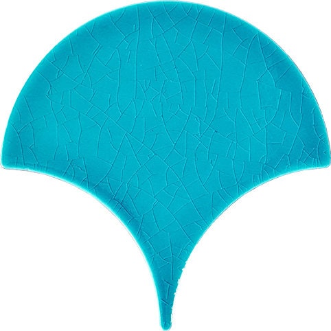 17×17 Cm Turquoise Fish Scale Drop Pattern Tile, Tiles,handmade Ceramic ...