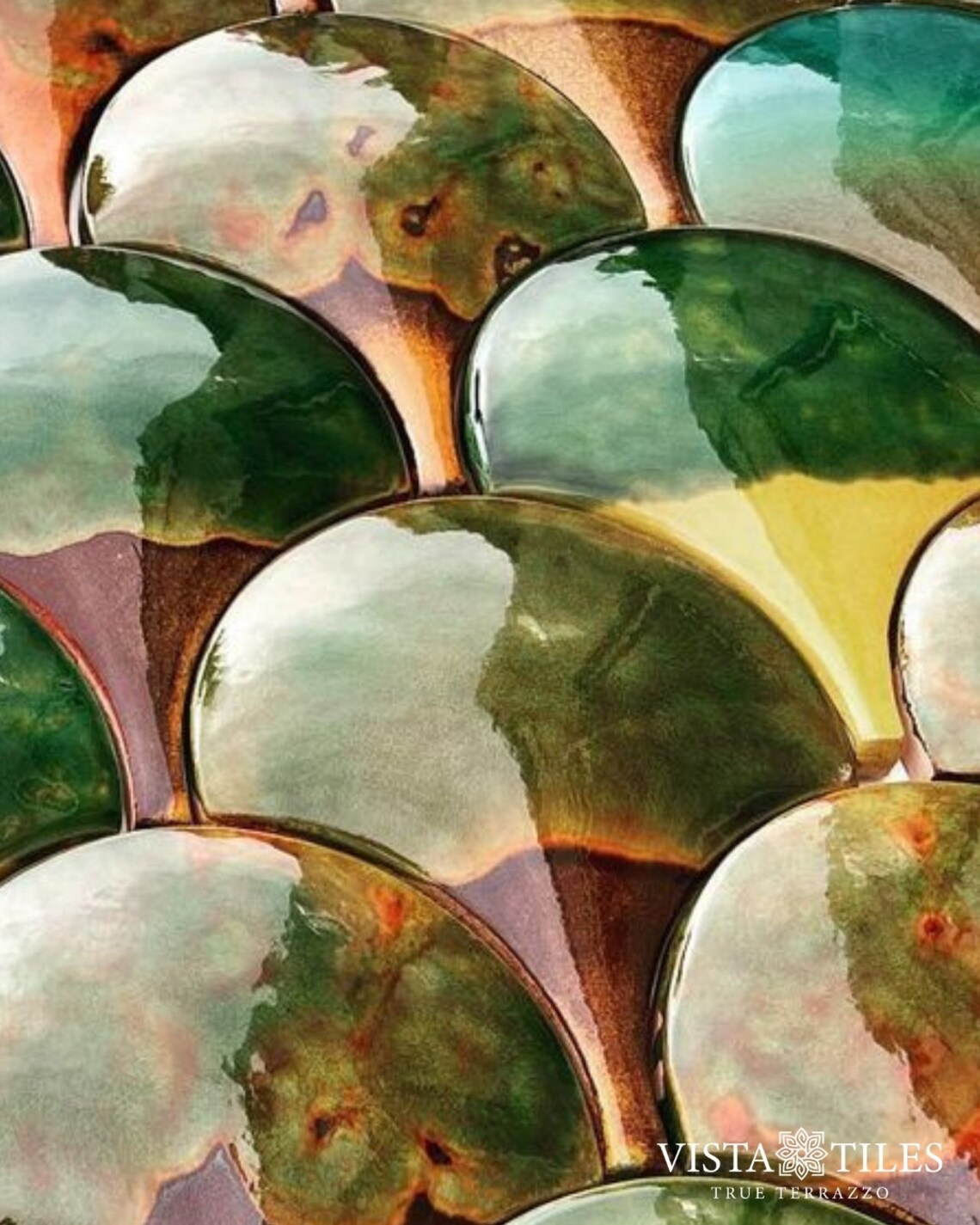 Multicolor Unique Ceramic Fish Scale Patterned Tile,special Tile ...