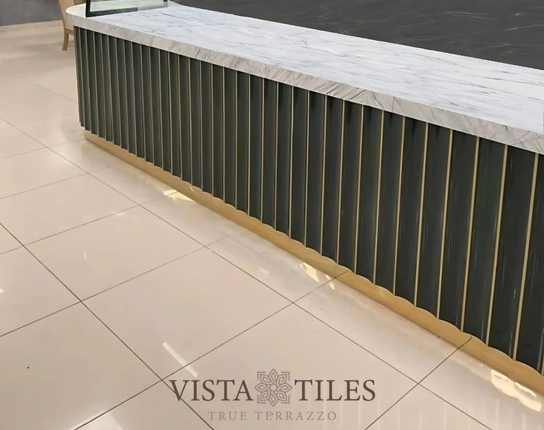 Bar Front Metal Anthracite Corrugated Tile , Concave Ceramic Tradition ...