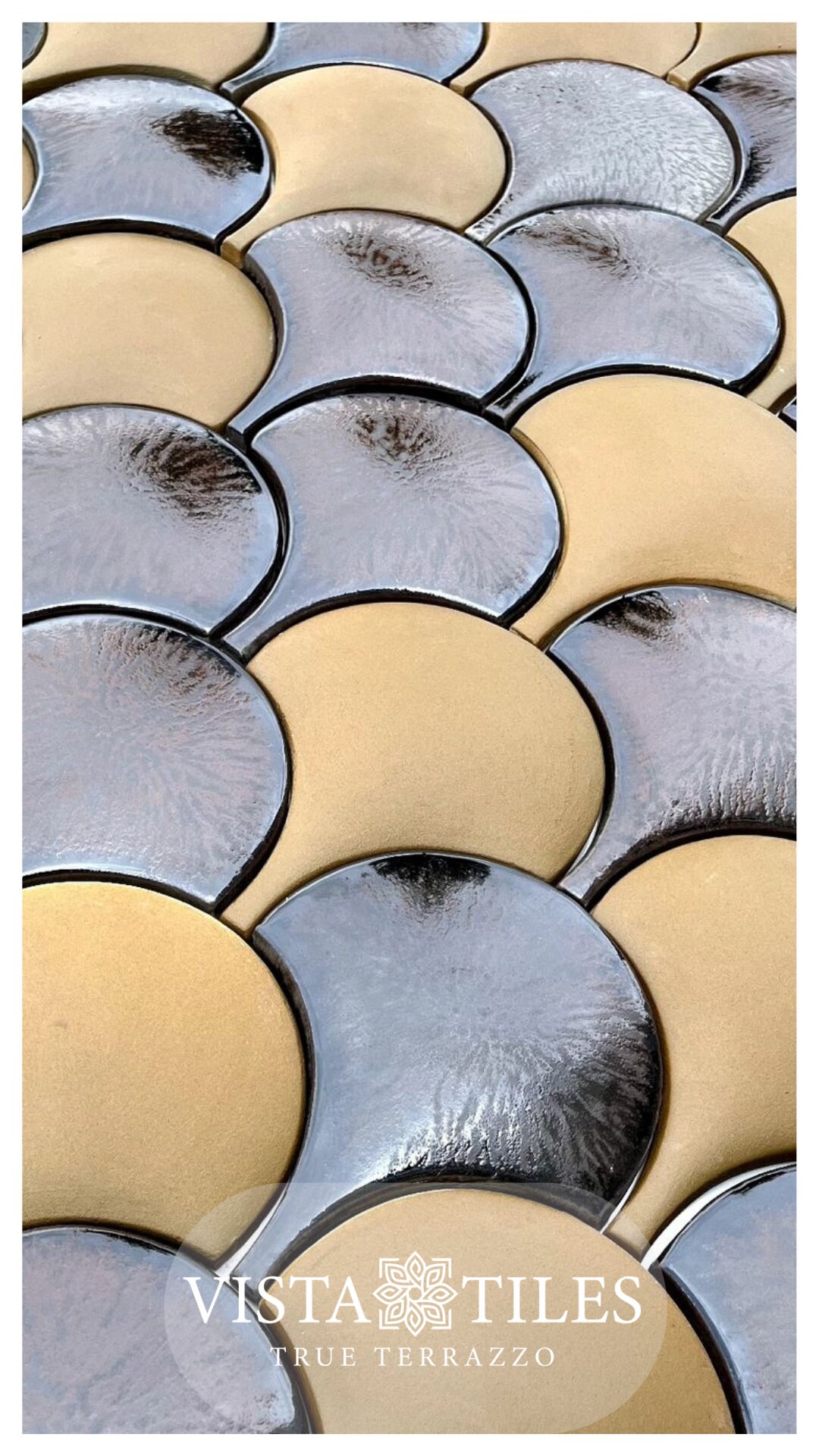 Tiles,mosaic Wall Tile,two-color Combination Fish Scale Pattern Tile ...