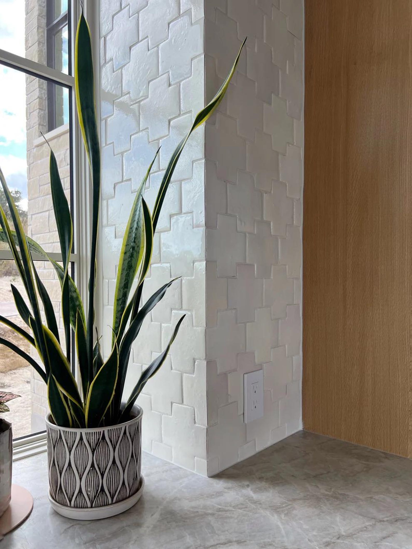 Glazed Terracotta Cross Tile 6 X 6 White Gloss , Modern Cross Tile ...