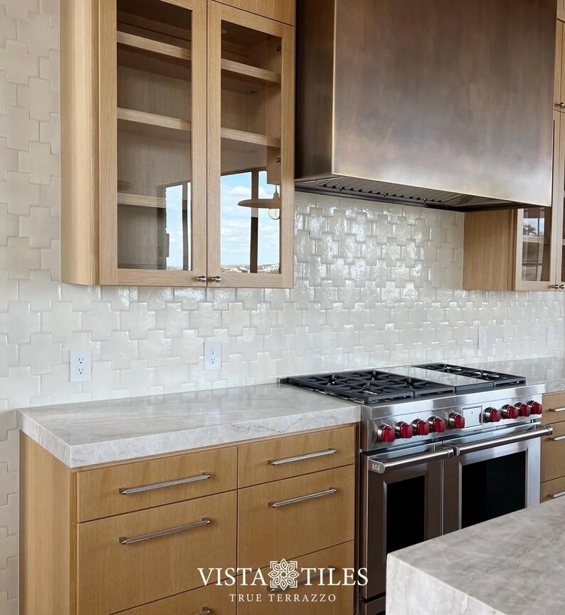 Glazed Terracotta Cross Tile 6 X 6 White Gloss , Modern Cross Tile ...