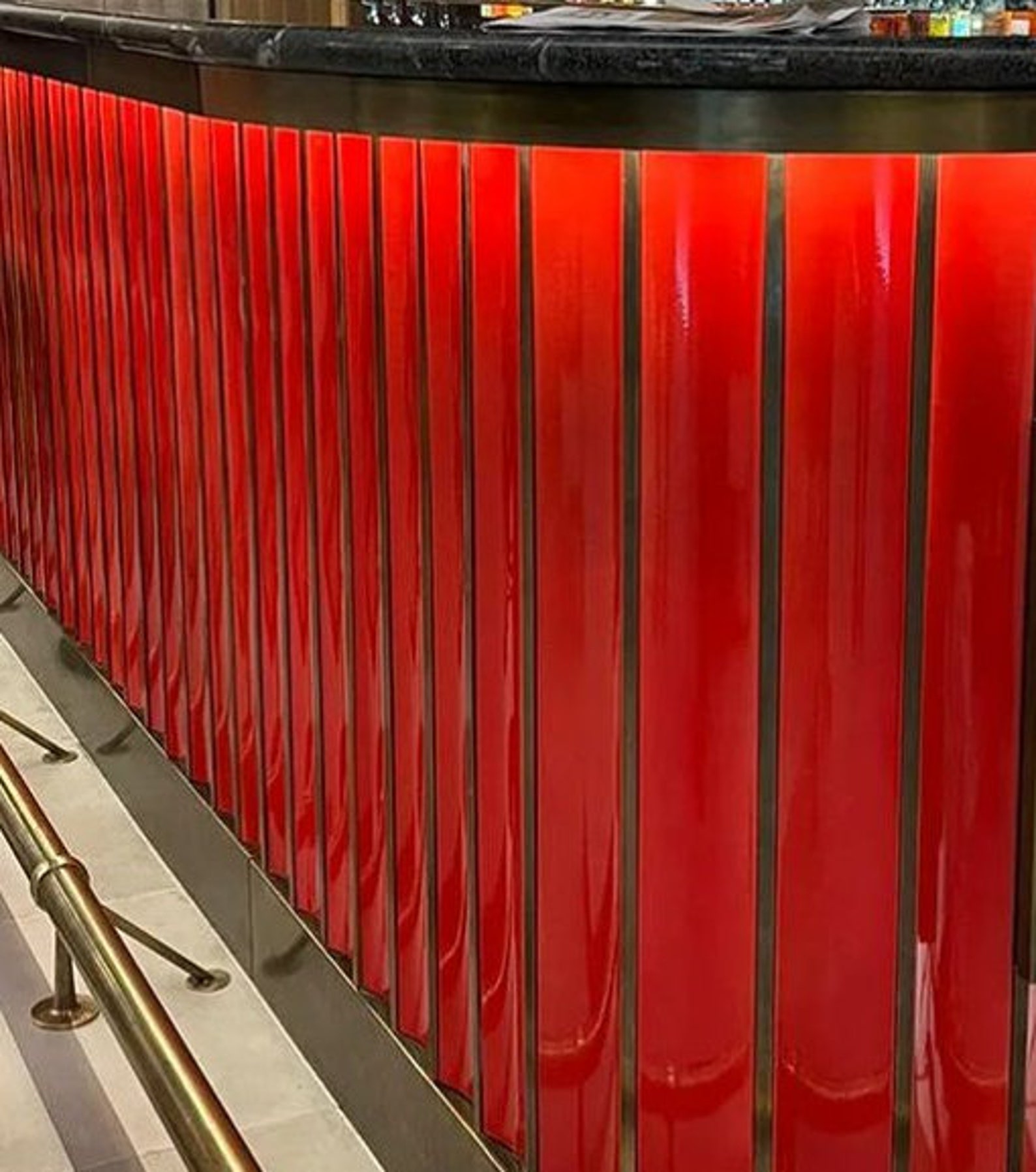 Bar Front Red Tile Ceramic ,ceramic Tile,reception Desk Tile,tradition ...