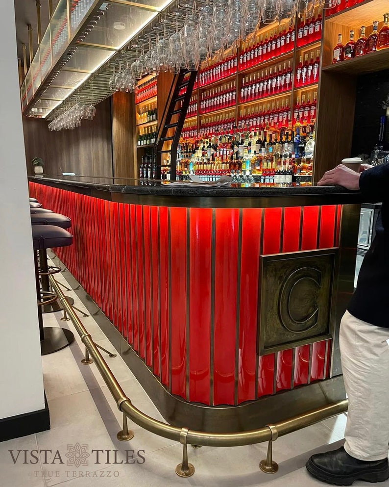 Bar Front Red Tile Ceramic ,ceramic Tile,reception Desk Tile,tradition ...