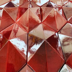 Diamonds Tiles,handmade Natural Clay Tile,diamond Red Ceramic Tile ...