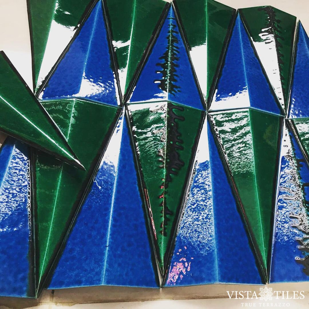 Triangle Pyramid Ceramic Tile , Art Deco Backsplash Tile,, Kitchen Tile ...