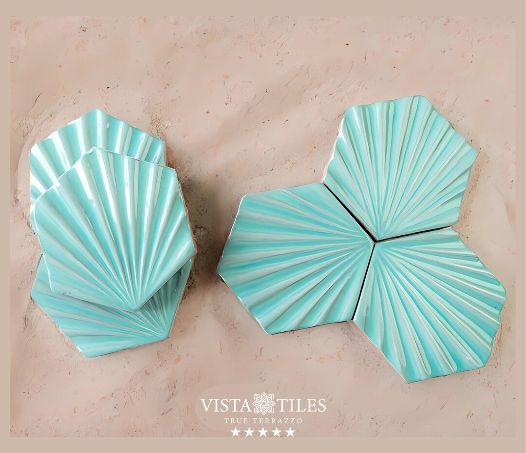 Hexagonal Shell Tile 4'' Coastal Chic Backsplash,3d Shell Tile Ocean ...