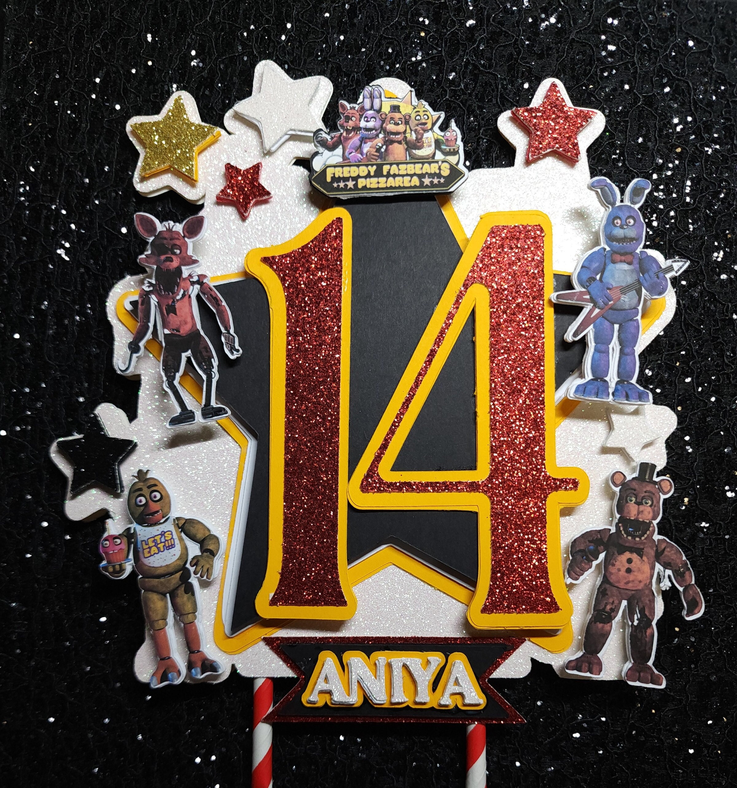 Custom 3D FNAF Inspired Cake Topper Animatronics Cake Topper Cake ...