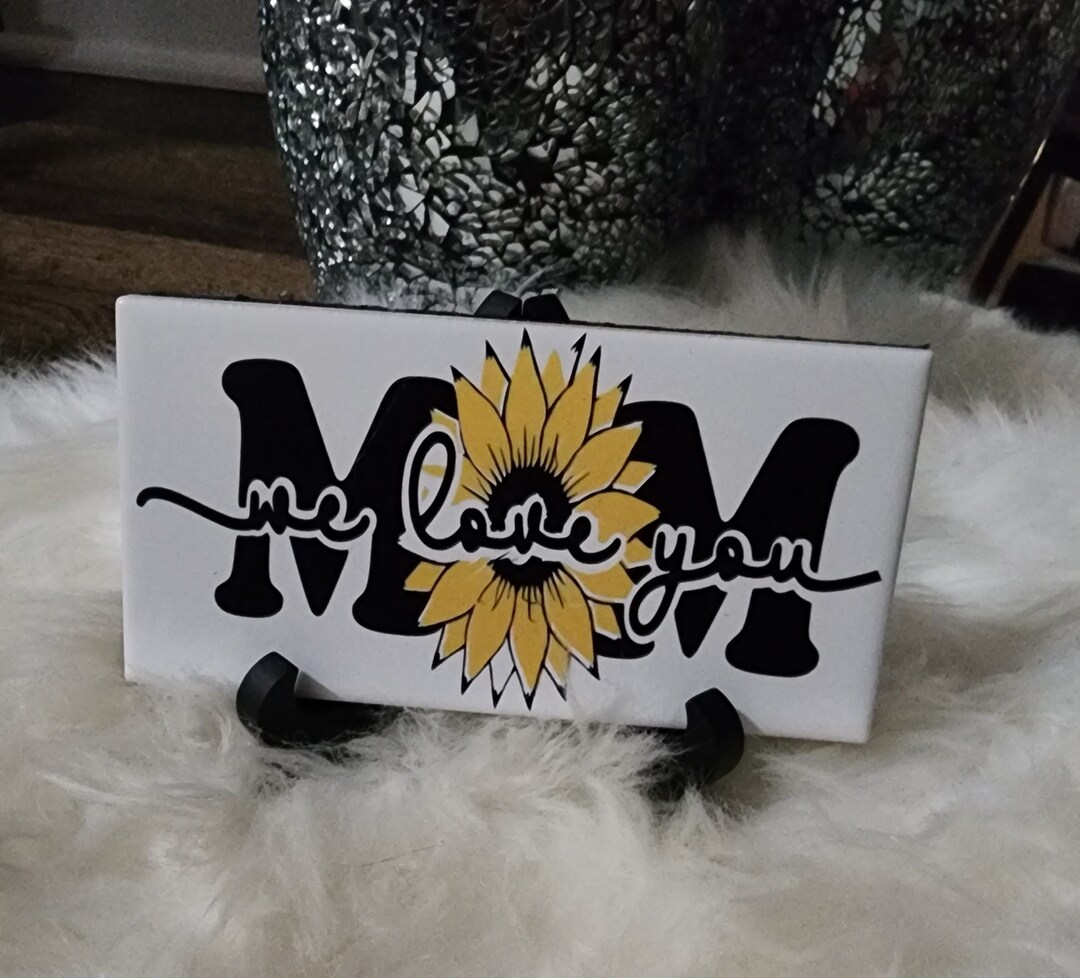 Custom Sunflower Ceramic "mom" Tile | Mother's Day; Gift for Her ...