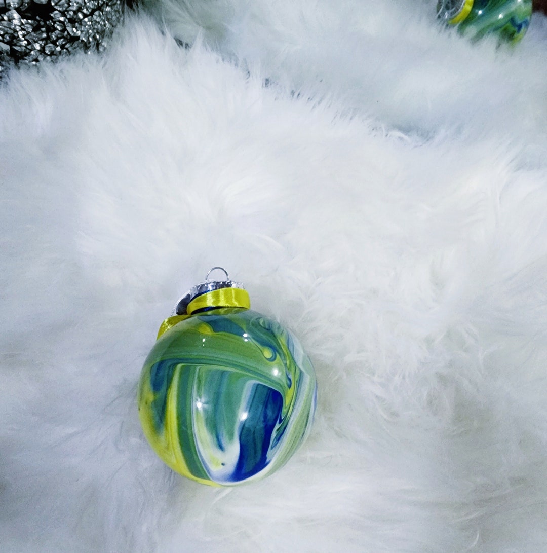 Custom Marble Ornaments| Personalized Glitter Ornaments| Christmas ...