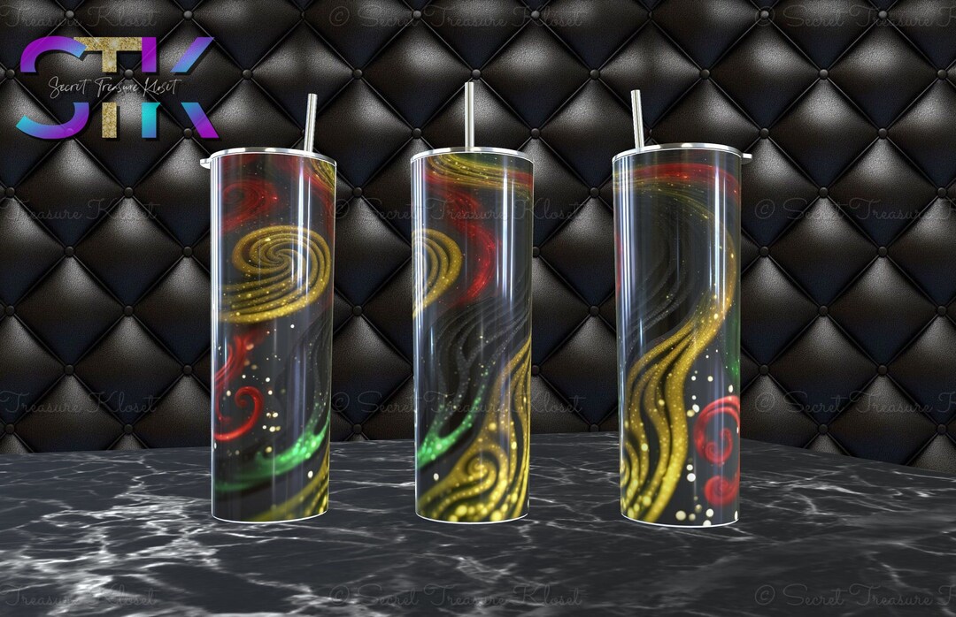 BRGY Swirls; Digital Sublimation Wrap| 20oz Skinny Tumbler Wrap ...