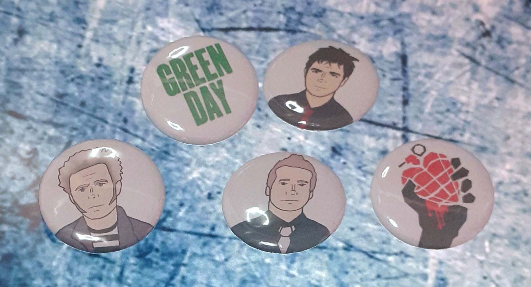 Green Day Band Pin Button Badges | Etsy