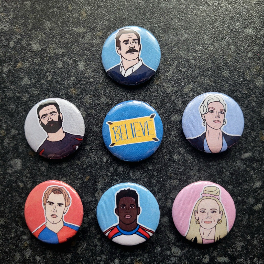 Ted Lasso Character Button Badges - Etsy