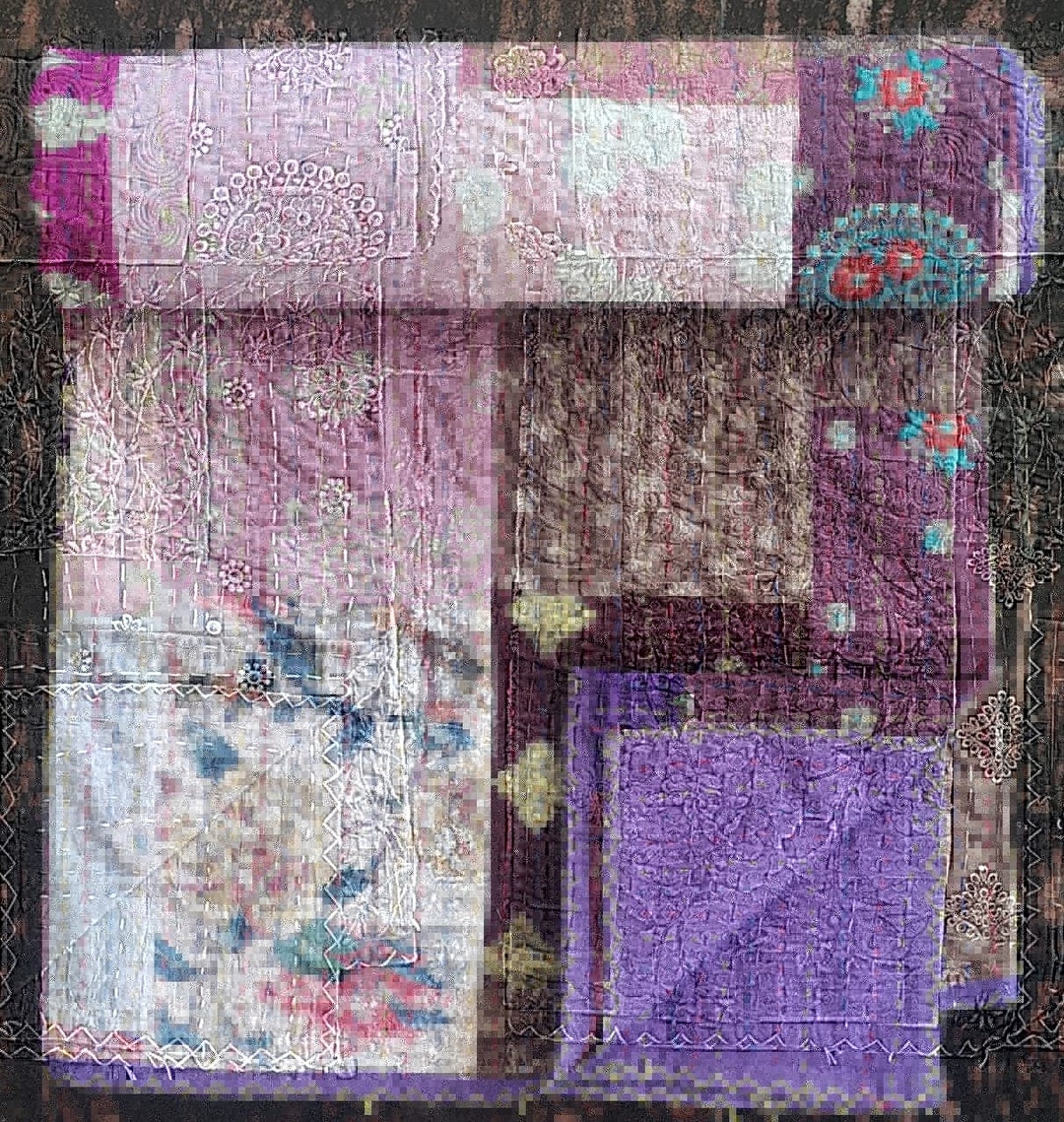 Patchwork Brown Kantha Quilt Indian Kantha Quilt Hand Block Print ...