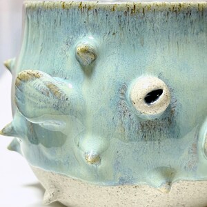 Pufferfish Mug W/ Handle. Handmade Ceramic Cup. Funny Face Fish Art ...