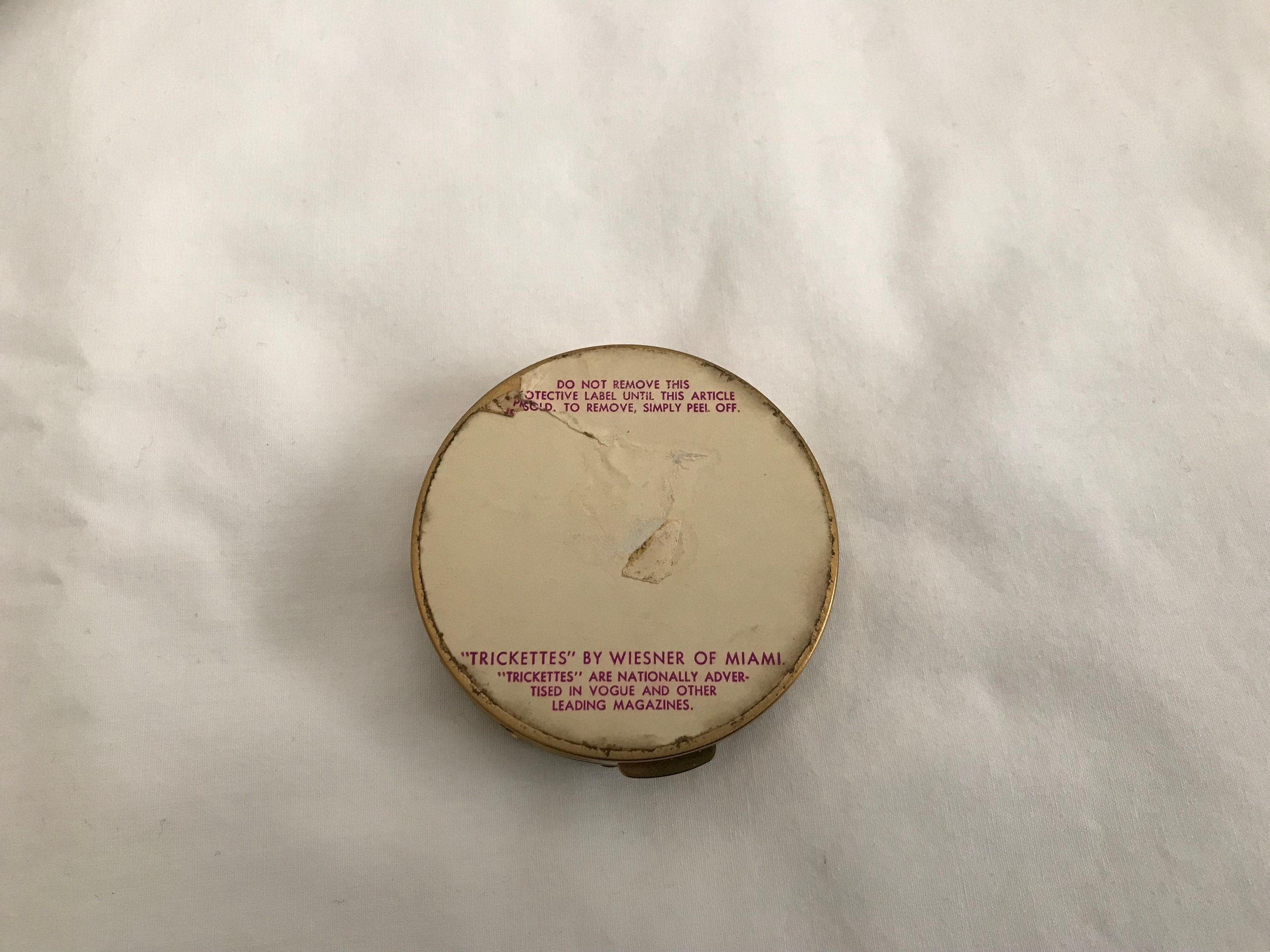 Wiesner trickettes by Wiesner of Miami Jeweled Compact Make up ...